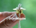 2 Glass Wick Holders | Flat Flange Glass Wick Tubes | Brass Rings | 8 ...
