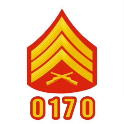 USMC Sgt 0170 Decal - USMC MOS Decal - USMC Rank Decal - USMC Veteran 3 ...