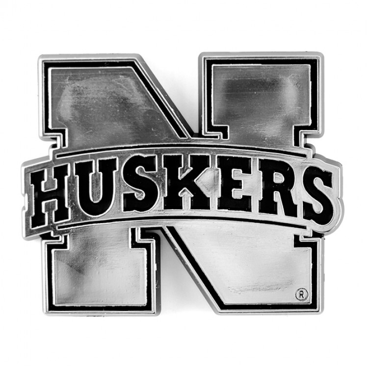 nebraska huskers college ncaa logo chrome auto car sticker decal emblem ...
