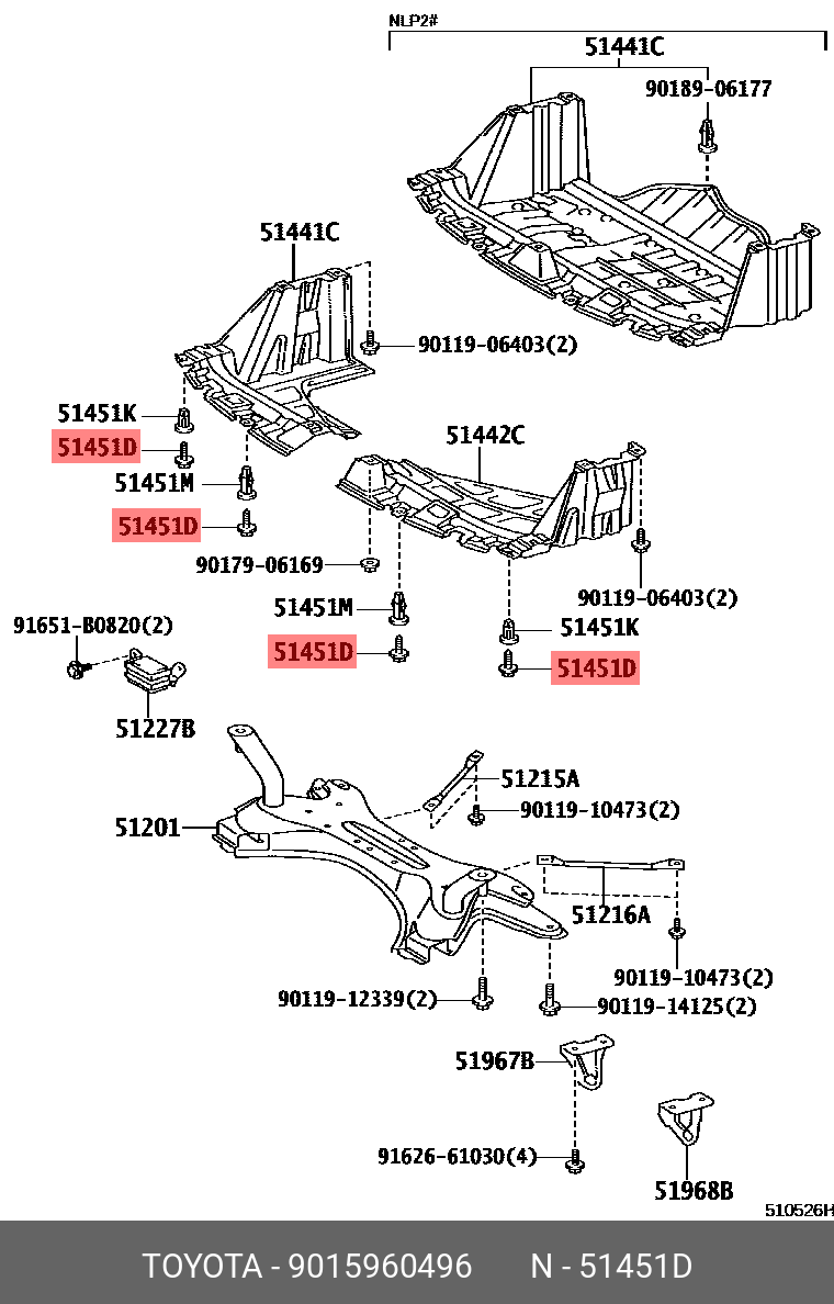 Genuine OE screw w/washer, 9015960496 for TOYOTA 90159-60496 | eBay