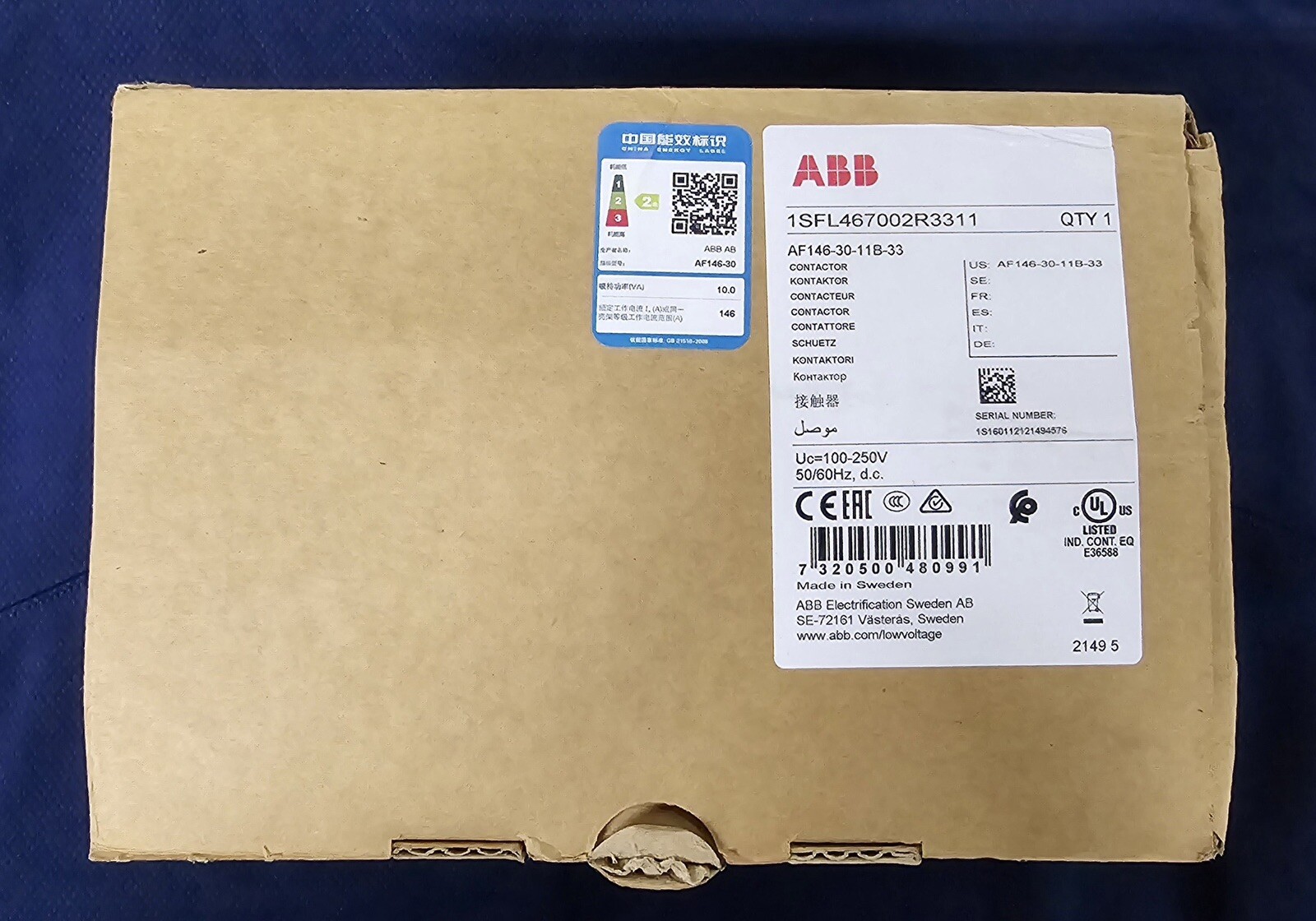 ABB AF146-30-11-13 Contactor New In Box (1SFL467002R3311) | eBay