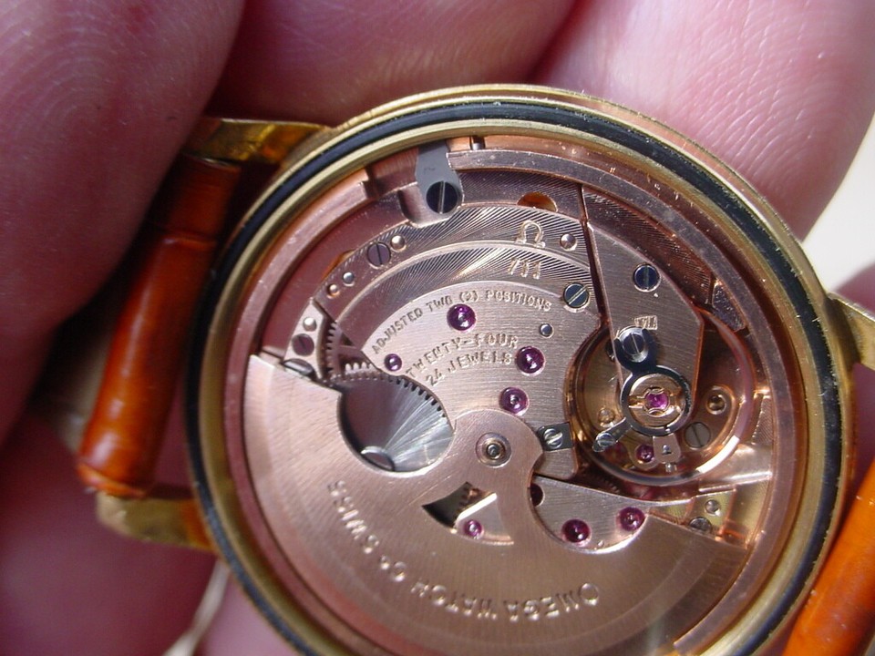 RARE Vintage Omega Seamaster De Ville Cal. 711, 18K Screw Back Case 165 ...