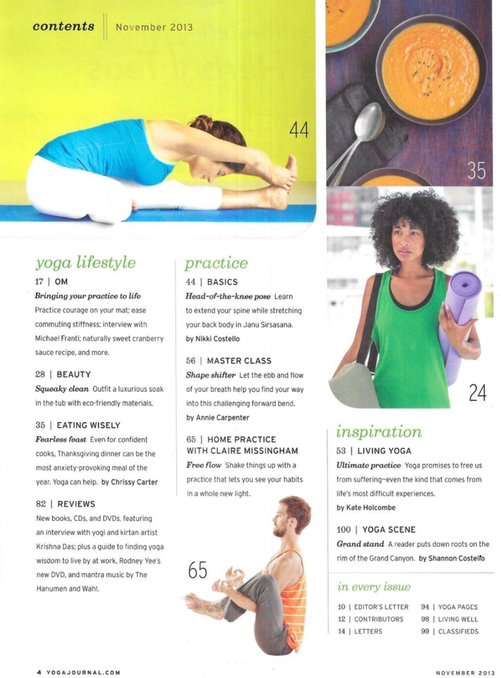 Yoga Journal Magazine Unwind Power Core Hamstrings Stretch Healthy ...