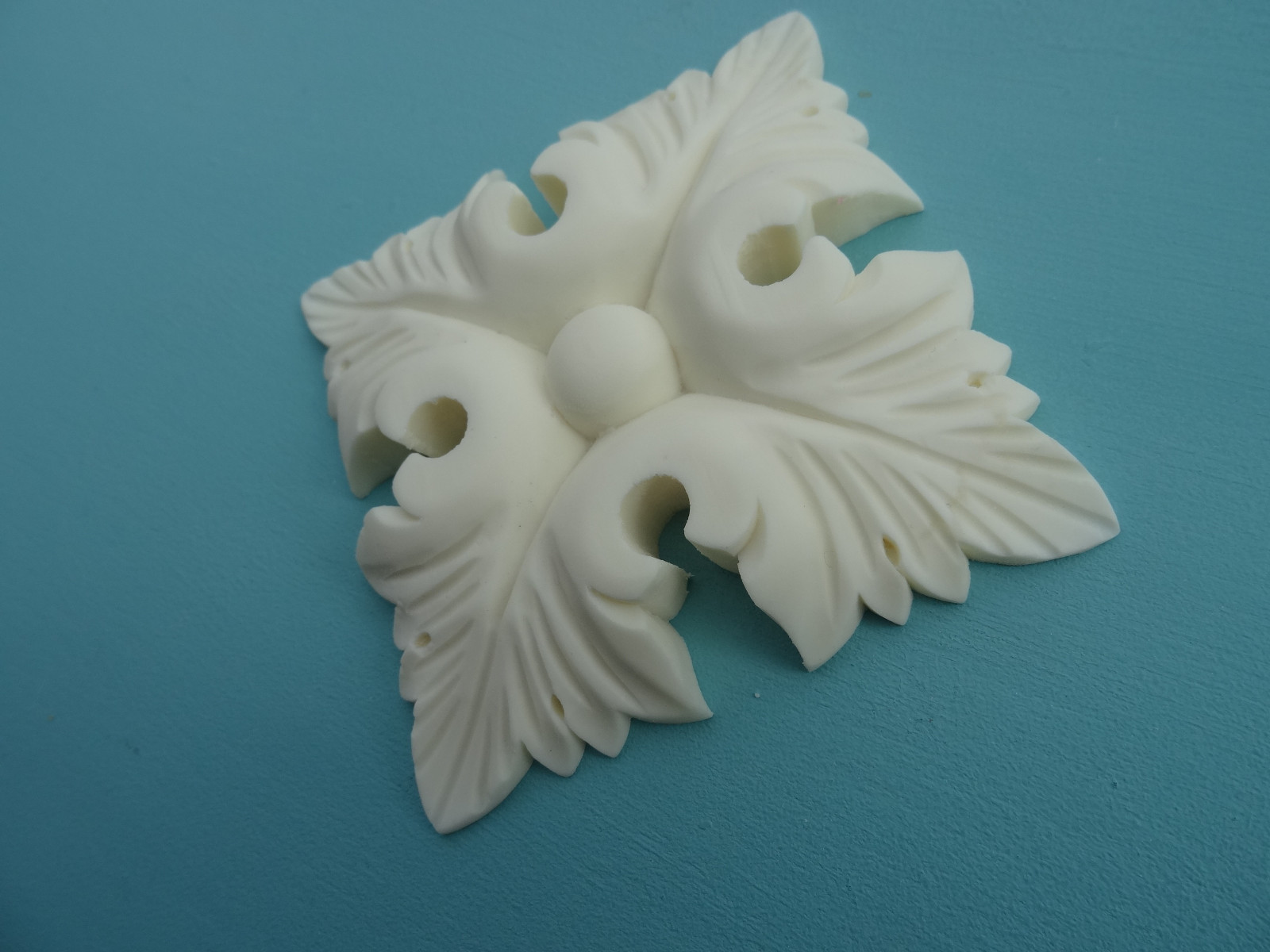 Decorative clover centre resin applique furniture mouldings onlay decal ...