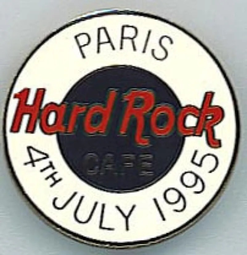 Hard Rock Cafe PARIS 1995 July 4th PIN F.C. Parry Round HRC Logo ...
