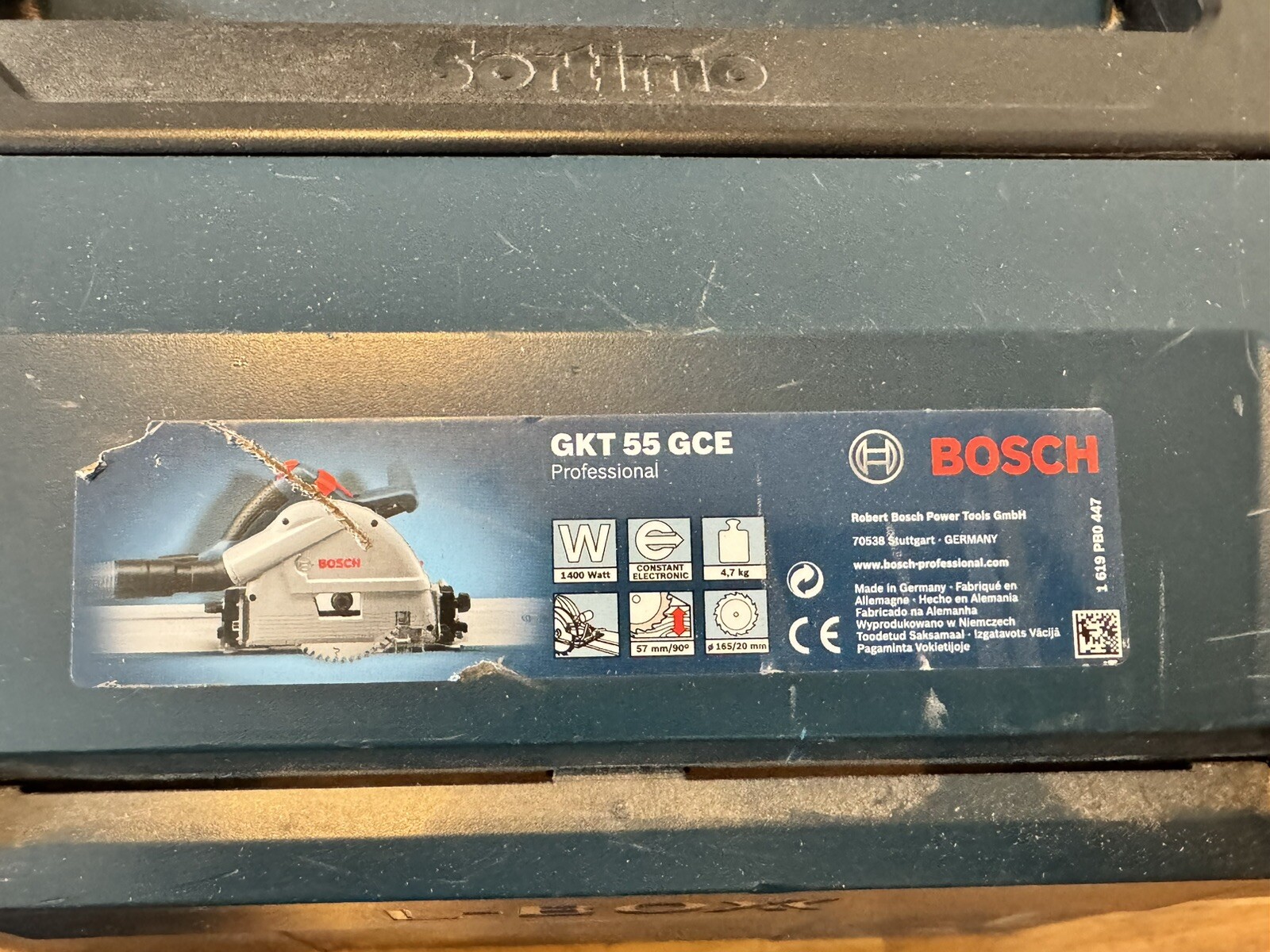 Bosch GKT 55 GCE Professional 1400W 165mm Plunge Saw with rails x 3 L ...