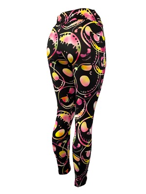 Colorful Jack Skellington Overlapping Faces Leggings Multiple Sizes w ...