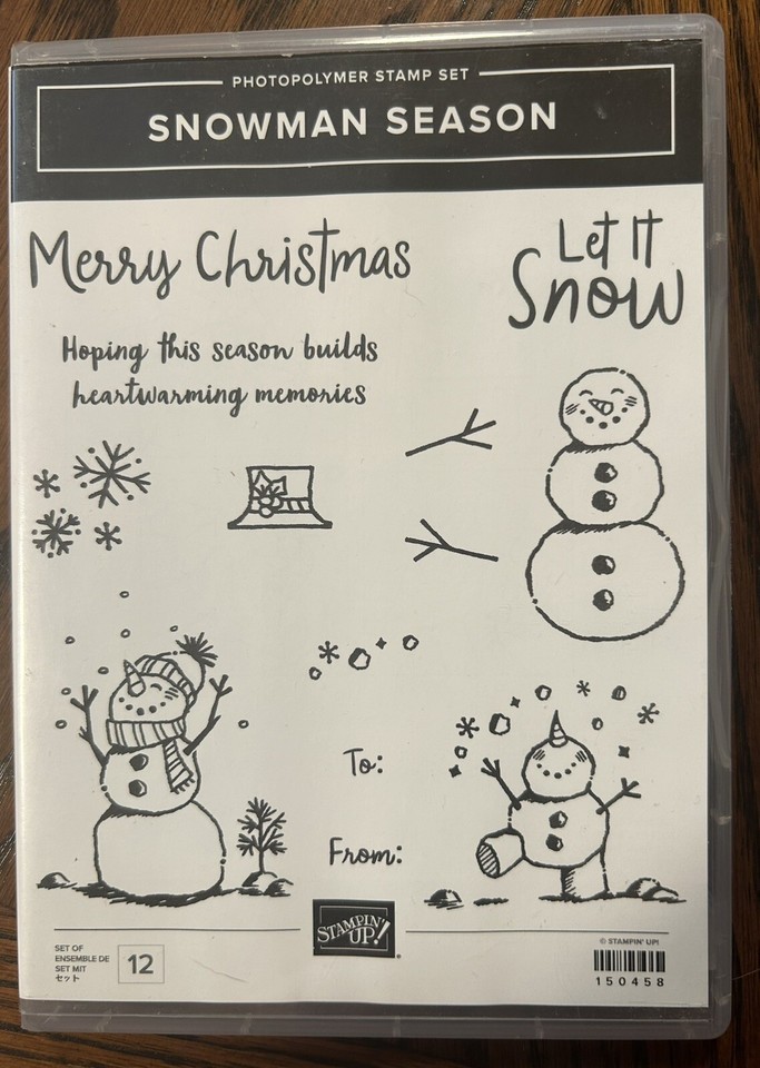 Stampin' Up SNOWMAN SEASON Photopolymer Stamp Set and SNOWMAN BUILDER ...