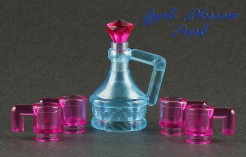 NEW Lego Minifig BLUE JUG & 4 PINK CUPS - Pirate Friends Food Wine ...