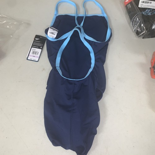 Speedo 88190164276/32 Flyback Training Suit Size 6/36/ Navy Light Blue ...