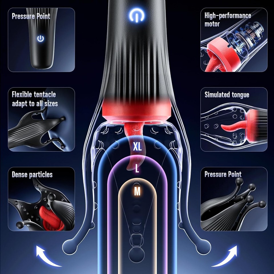 Male-Masturbater-Automatic-HandsFree-Vibrating-Cup-Sucking Stroker-Use ...