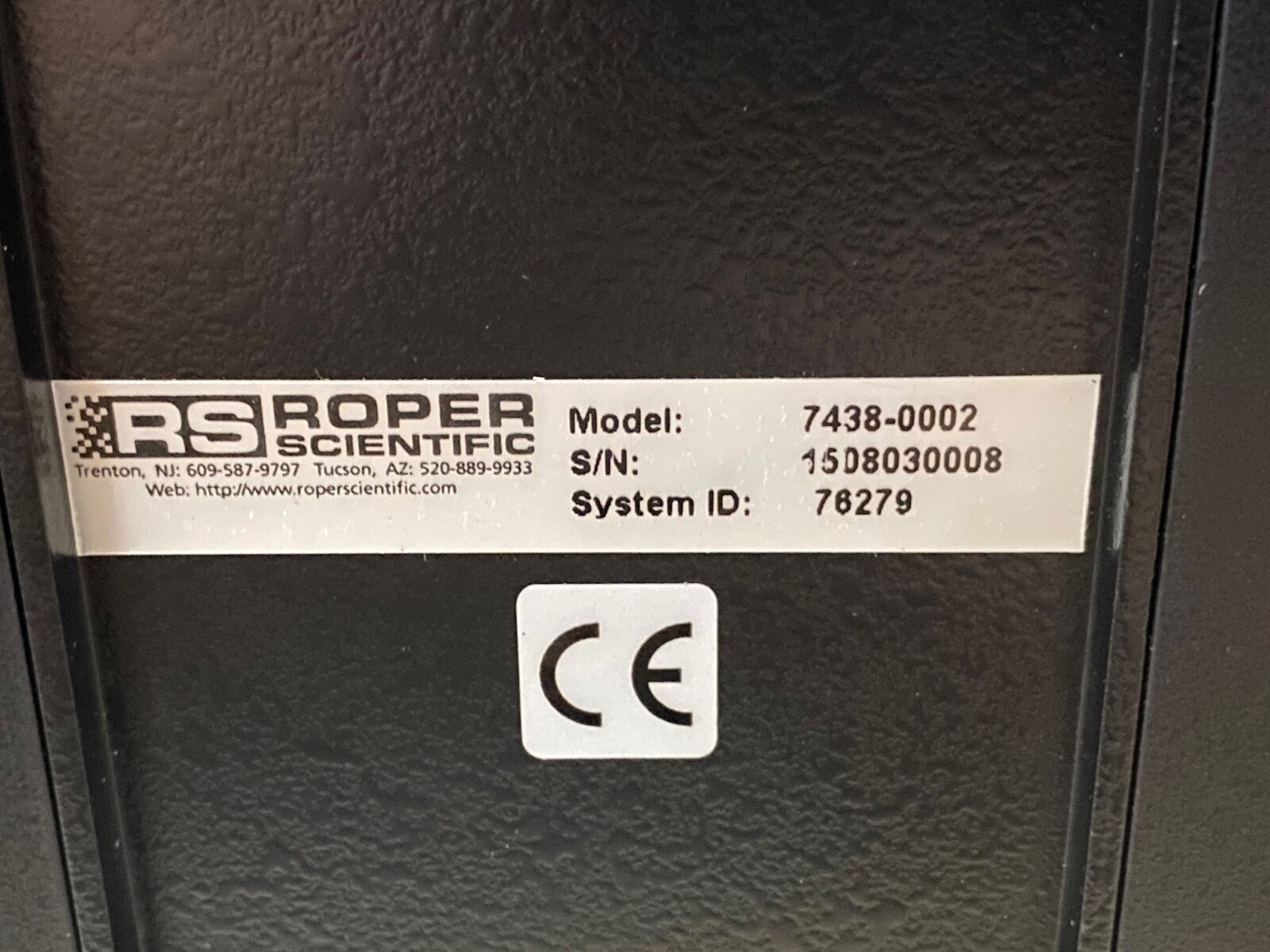 RS ROPER SCIENTIFIC PRECISION INSTRUMENTS 7475-0001 Camera & 7438-0002 ...