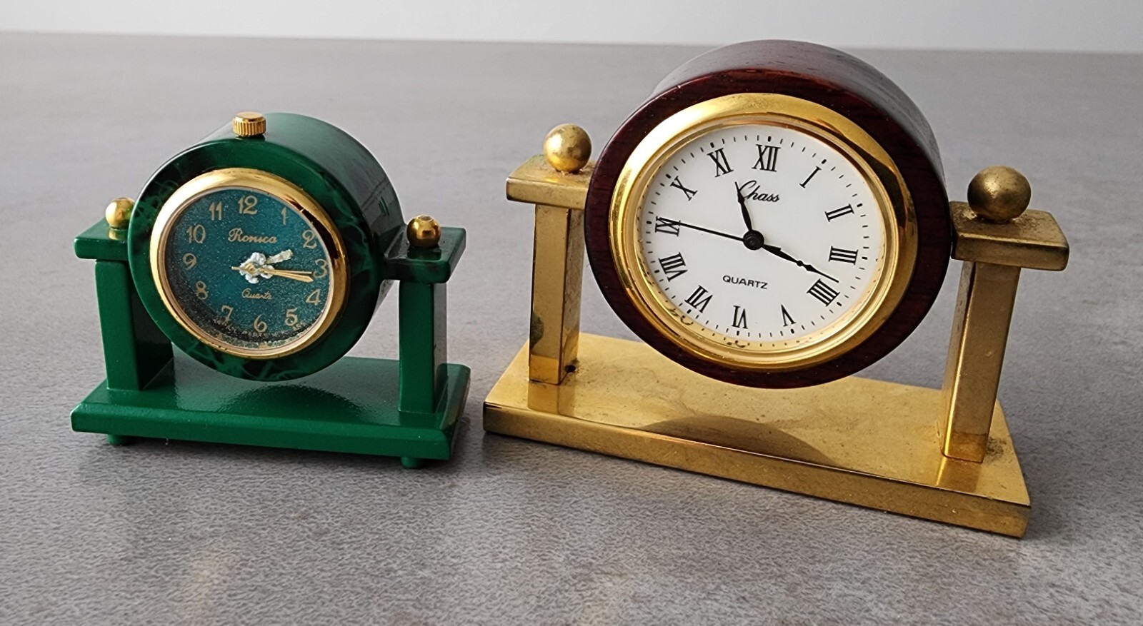 Lot of Four MINI CLOCKS From CHASS and RONICA for parts or repair as/is ...