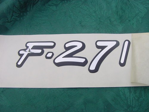 FORMULA BOAT DECAL " F-271 " GENUINE NEW 6" LONG MIRROR LIKE CHROME ...