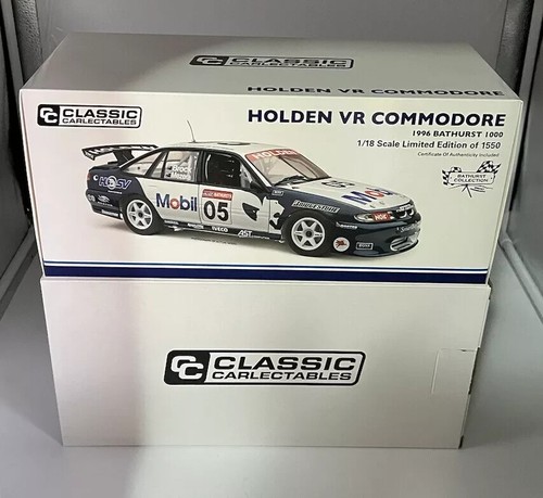 1/18 HOLDEN VR COMMODORE 05 MOBIL HRT 1996 BATHURST BROCK MEZERA 18767 ...
