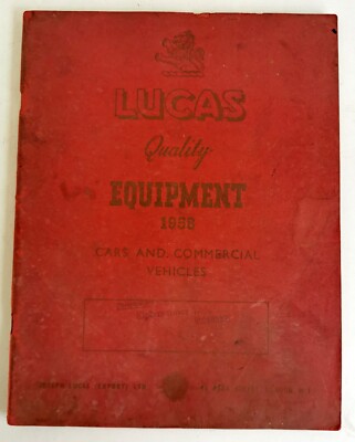 Lucas Equipment for 1958 Cars & Commercial Vehicles, Spare Parts ...