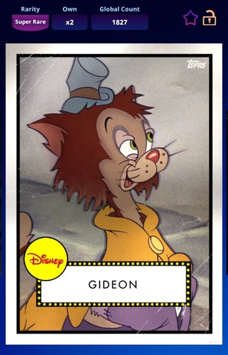 Topps Disney Collect Digital 2022 Classic GIDEON Throwback Chrome | eBay
