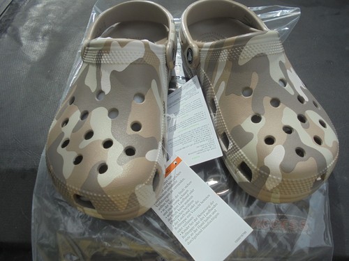 New Crocs Classic Printed Camo Clog Men's 5 Women's 7 Mushroom /Multi ...
