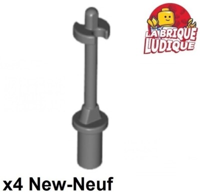 Lego 4x Minifig utensil baton ski Pole 3L neige snow gris foncé/d b ...