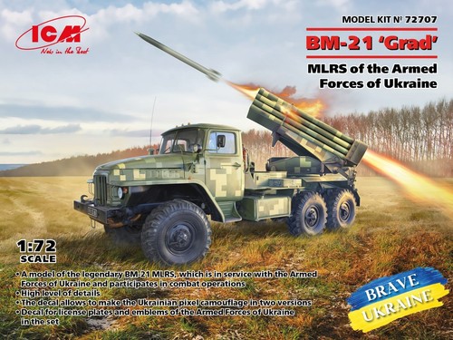 (ICM72707) - ICM 1:72 - BM-21 'Grad' MLRS, the Armed Forces of Ukraine ...