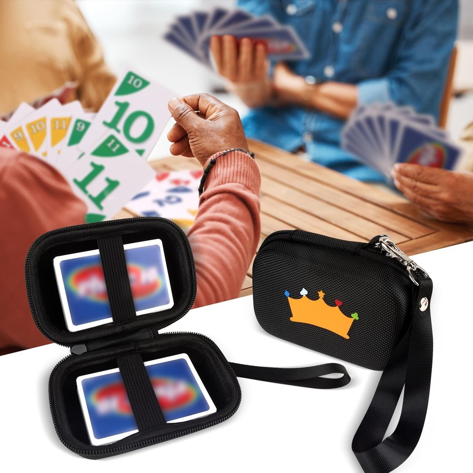 Travel Card Games Case Compatible with Card Games Set, Hard EVA Playing ...