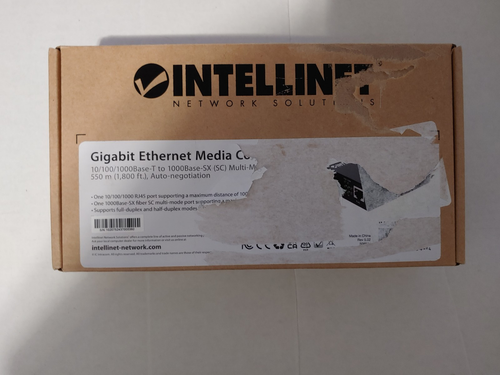 Intellinet Gigabit Multi-Mode SC Media Converter, 1800 ft - Open Box ...