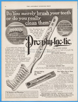 1910 Prophylactic Toothbrush Florence Manufacturing Co MA Dental ...