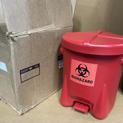 EAGLE 943BIO Biohazard Step On Waste Container,6 gal. New | eBay