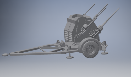 Quad polsten AA gun - artillery bolt action 28mm WW2 British airborne 1 ...