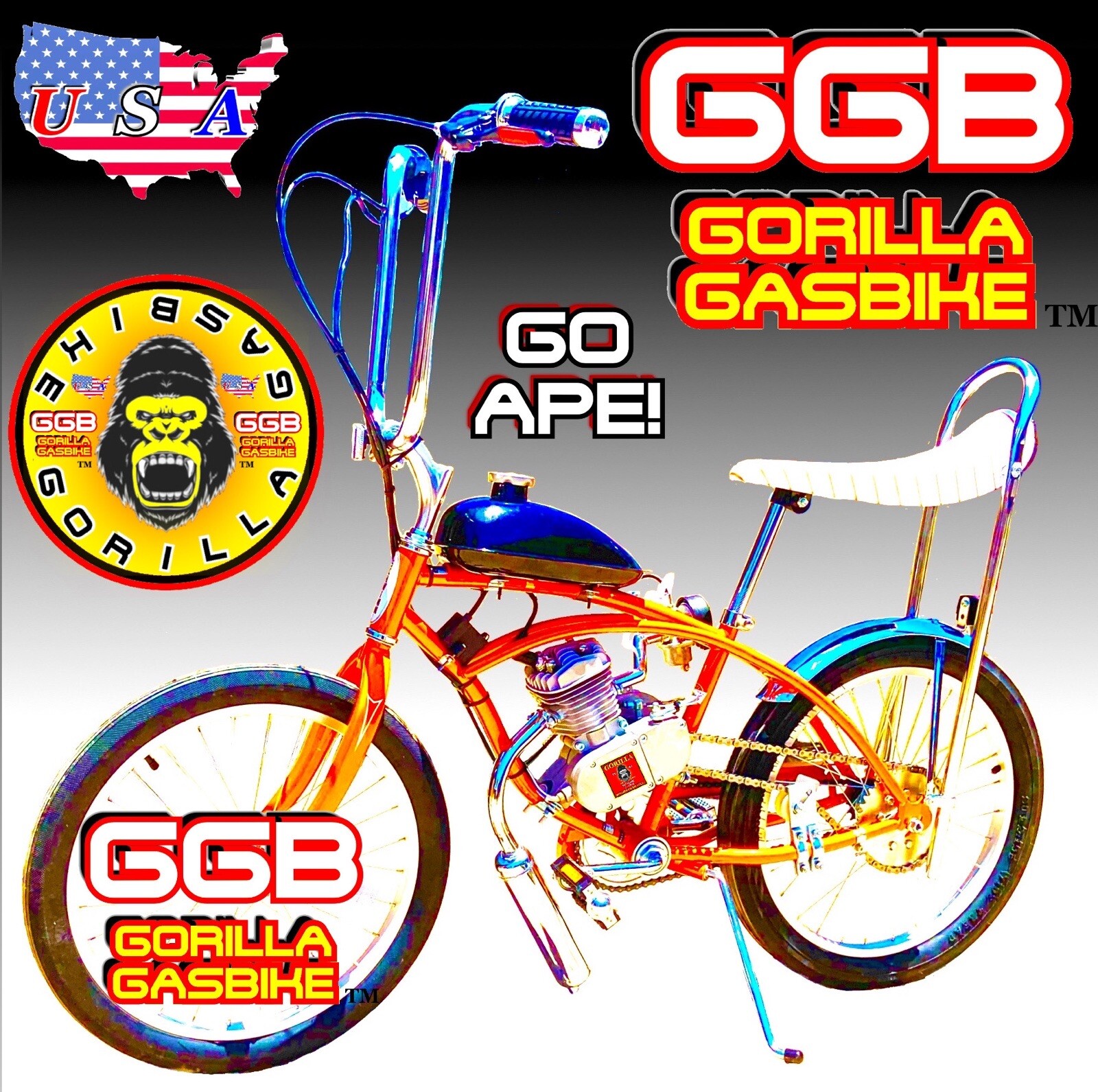 COMPLETE 2-STROKE 66cc/80cc MOTORIZED BIKE KIT WITH 20"