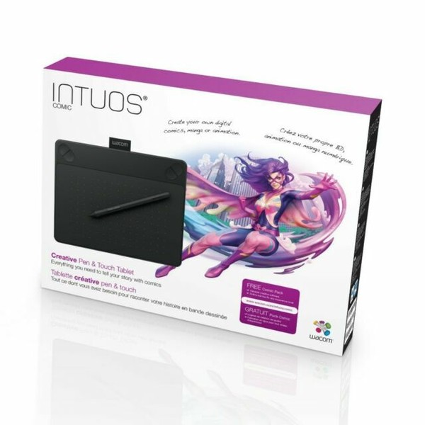 Wacom Intuos CTH-690/K1 Comic Art Pen Touch Tablet with Case for sale ...