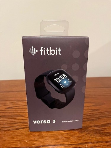 Fitbit Versa 3 FB511 Black Heart Rate Monitor GPS Activity Tracker ...