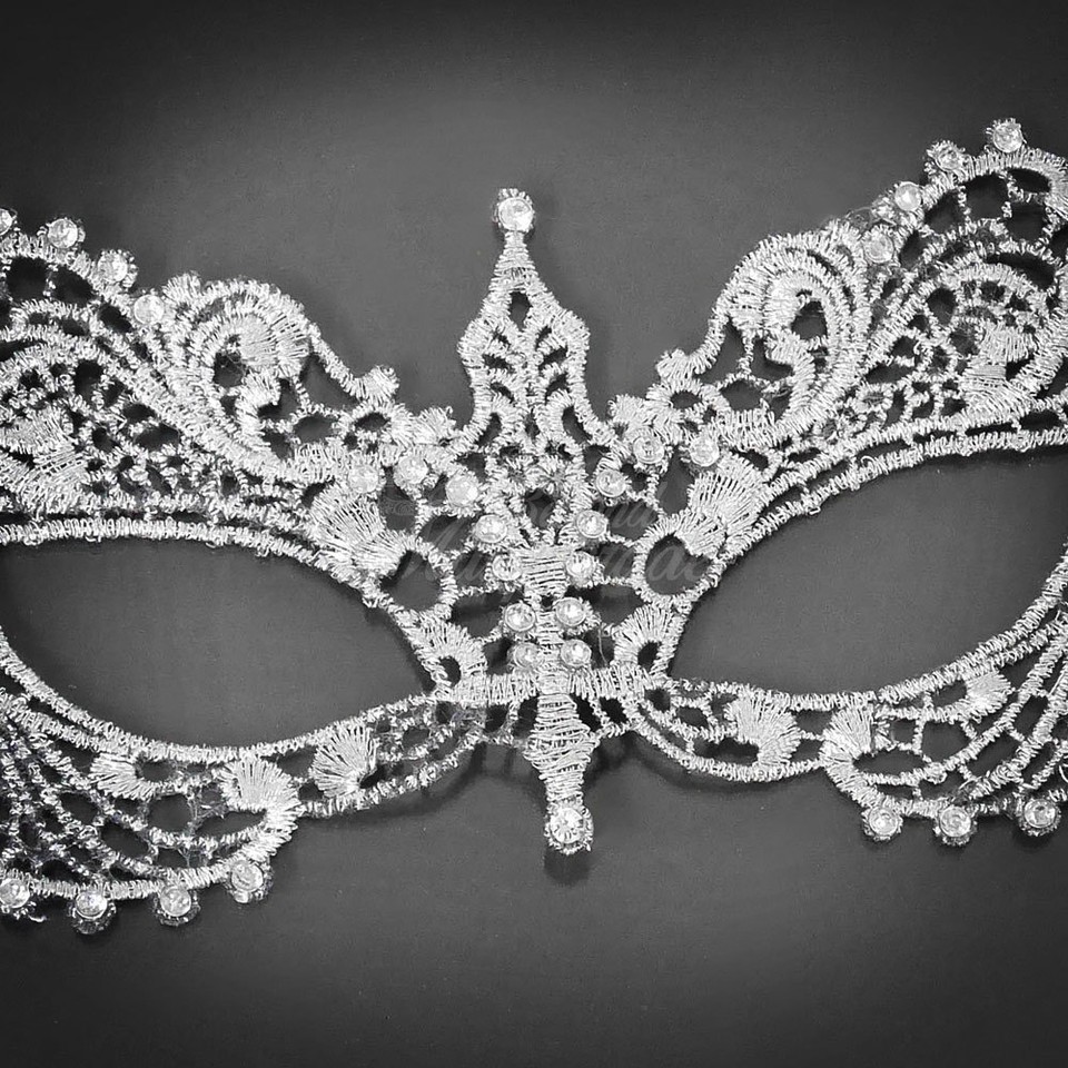 Lace Masquerade Mask RHINESTONES Anastasia Christian Ball Mask | eBay