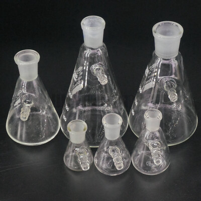 10ml 25ml 50ml 10/19 14/23 19/26 Joint Conical Filter Flask With Arm | eBay