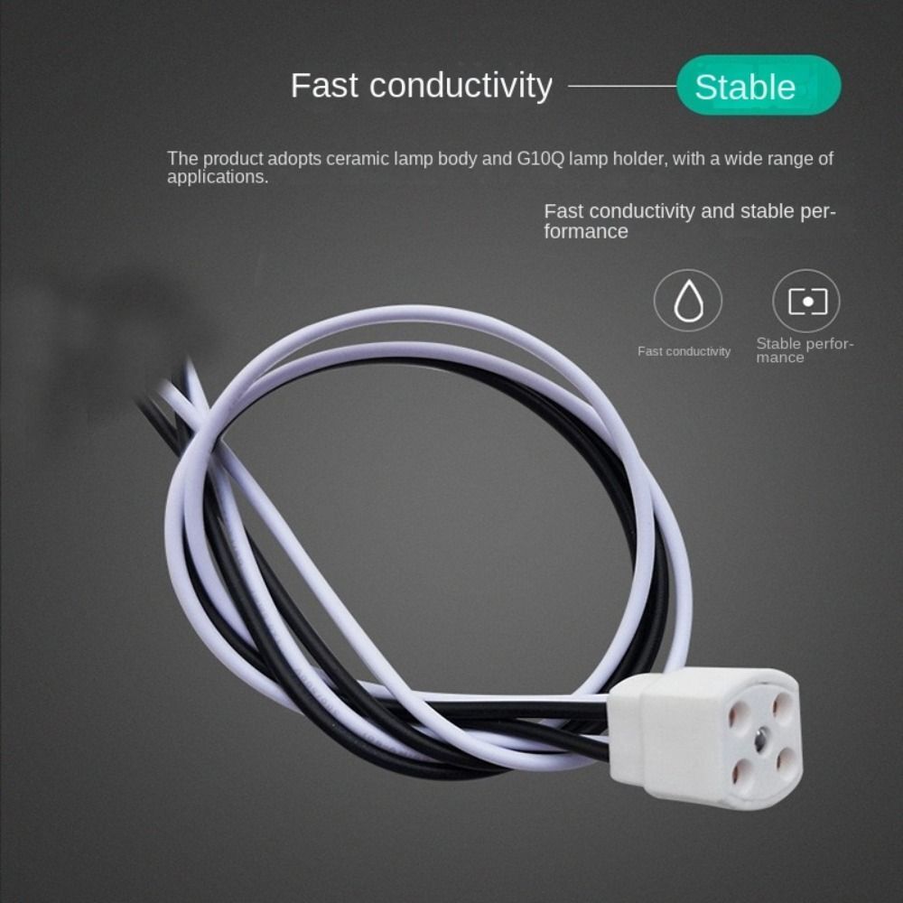 4 PCS Ceramics G10Q Tube Light Socket Fluorescent Lamps Base Socket ...