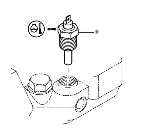 Genuine John Deere 6300 Tractor Engine Water Temperature Sender Sensor ...