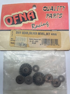 OFNA Diff Gear Silver Bevel Set 4mm Ultra LX Pro Comp GTP MBX #30769 ...