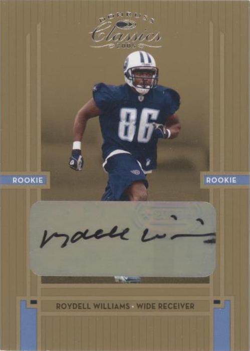 2005 Donruss Classics - Rookie Roydell Williams #247 /499 (AU, RC) for ...