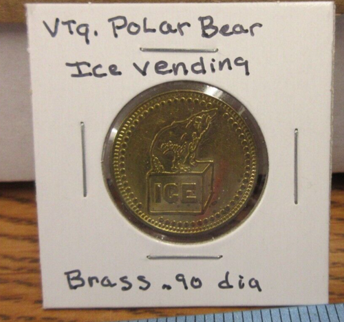 Vintage POLAR BEAR ICE VENDING MACHINE BRASS TOKEN / COIN | eBay