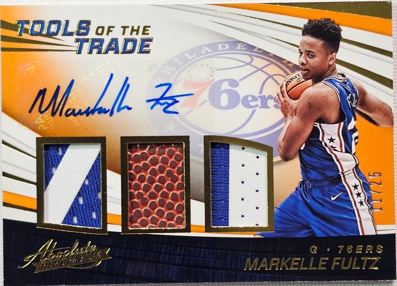 2017-18 Panini Absolute - Tools of the Trade Signatures Three Swatch ...