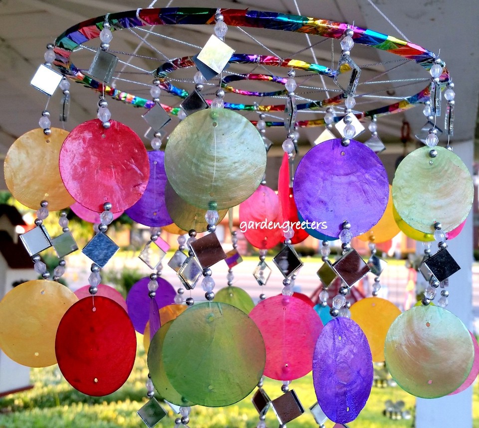 CAPIZ SHELL WINDCHIMES MIXED CAPIZ CHIMES MIXED COLORS | eBay