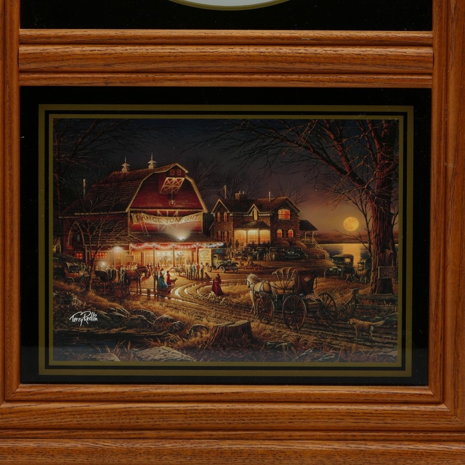 Terry Redlin Wood Wall Clock - Harvest Moon Ball - Nice 658694002741| eBay