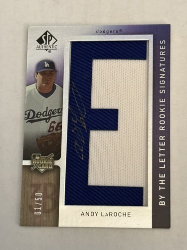Andy LaRoche 2007 SP Authentic By The Letter E Signatures Auto Patch 01 ...