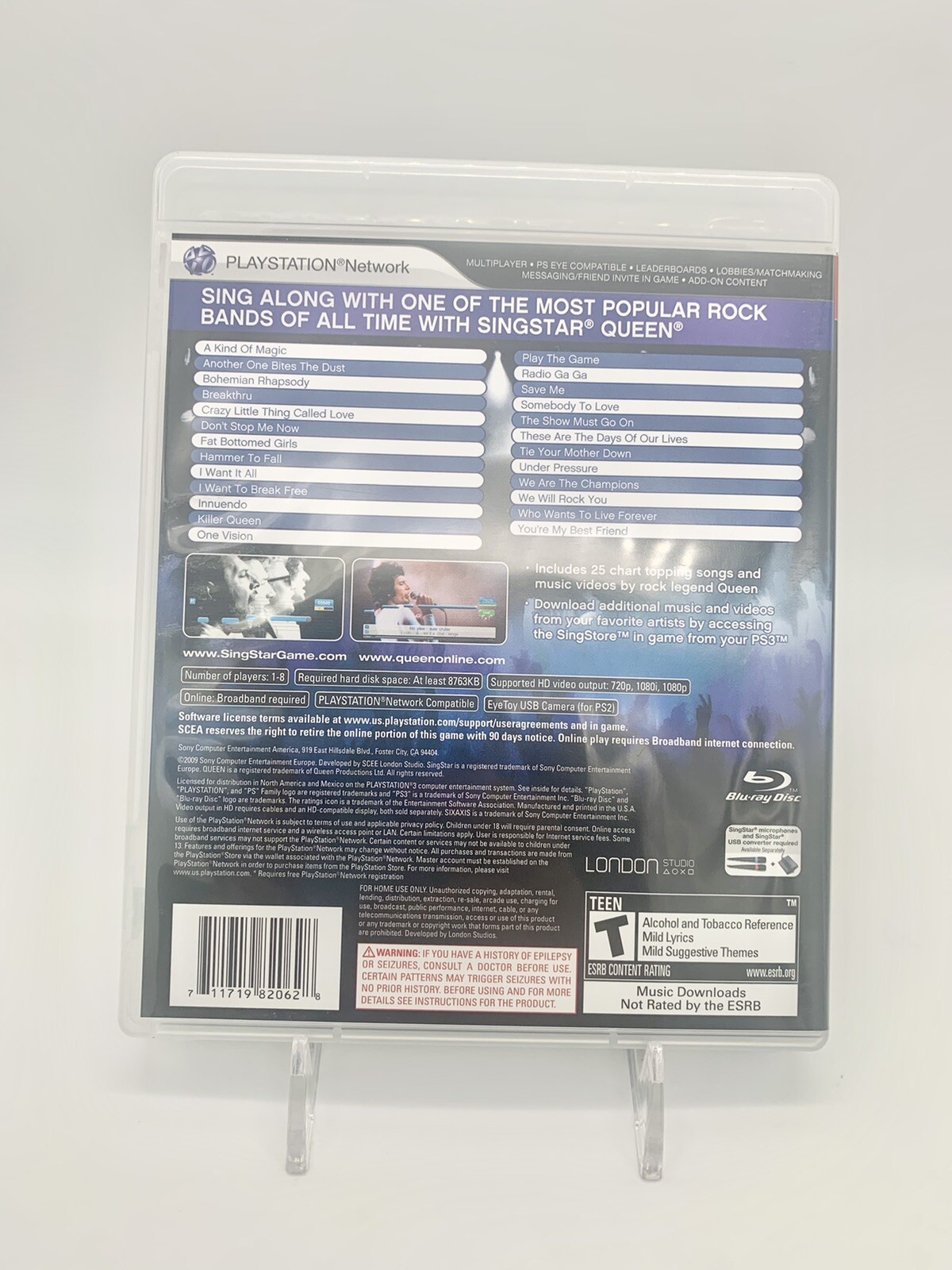 Singstar Queen (PlayStation 3 PS3, 2009) Disc Complete CIB Manual ...