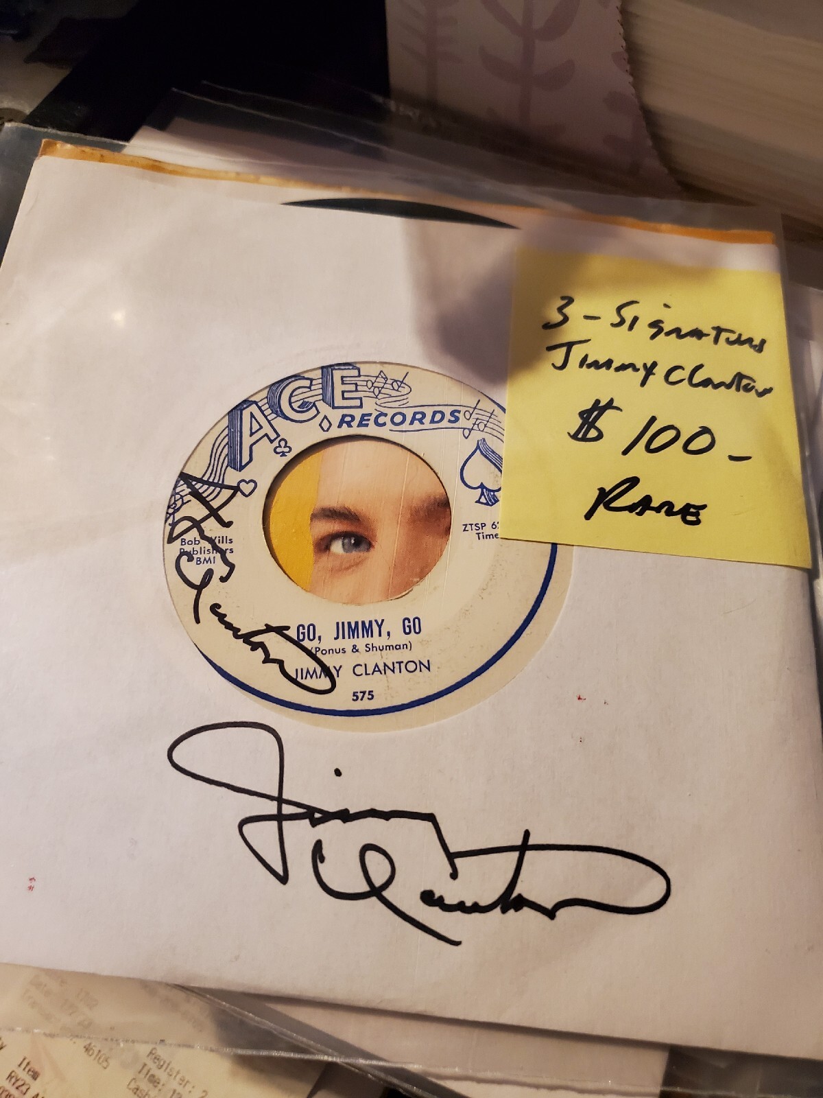 Jimmy Clanton Go Jimmy Go Autographed Vintage Rare 45 Signed Record | eBay