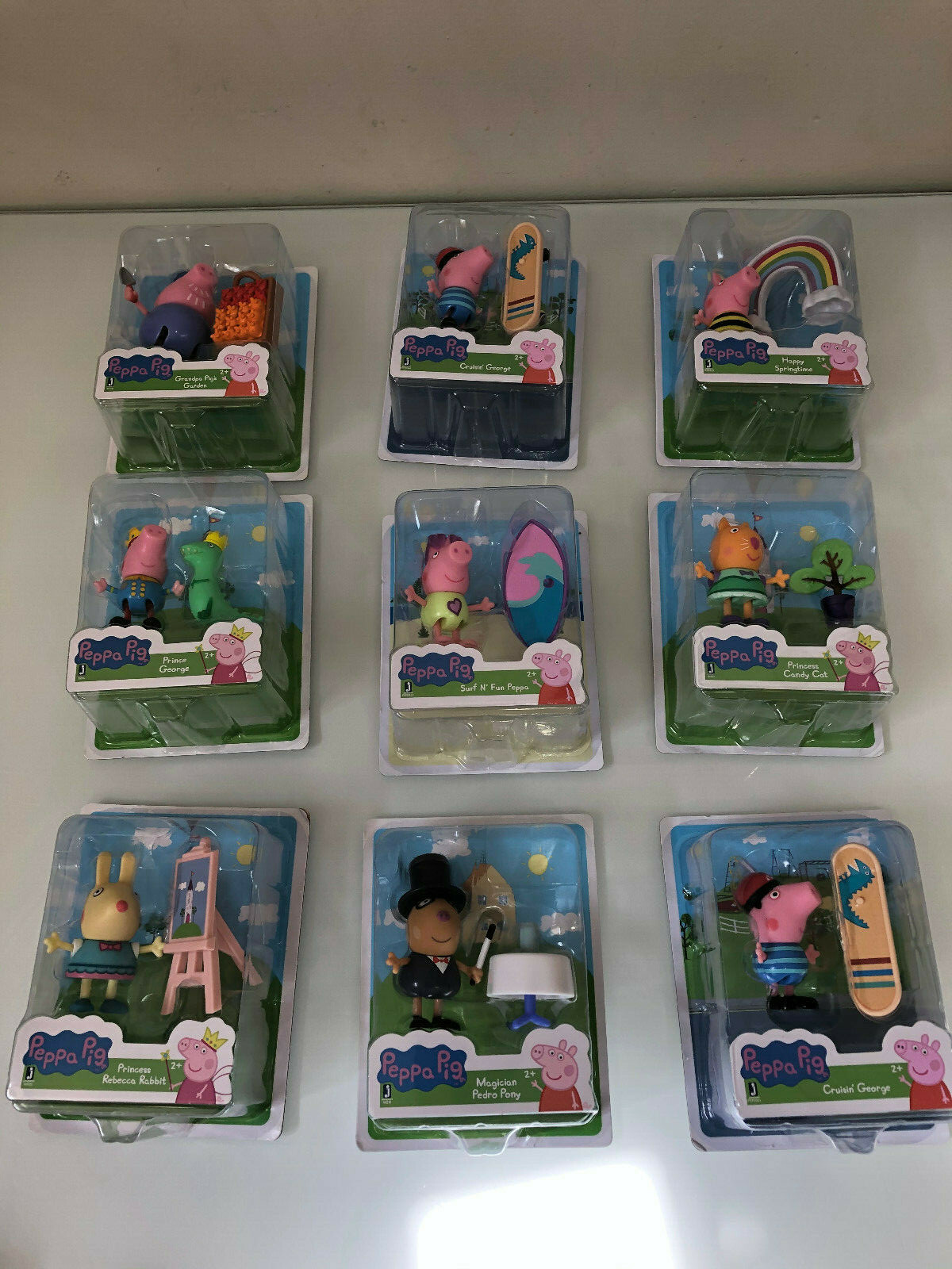 Peppa Pig Set / Figures Grandpa, Pedro Pony Suzy Zebra Zoe Zebra George ...