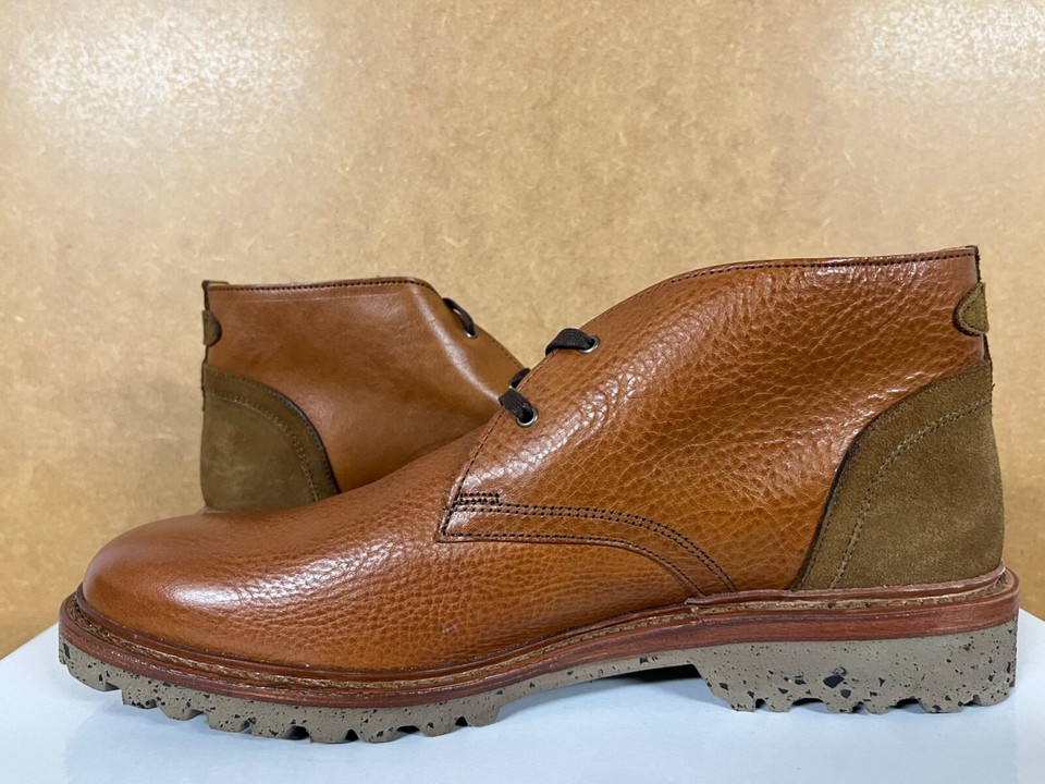 NEW Allen Edmonds Discovery Chukka Leather Cognac Tan Brown Boots sz 10 ...