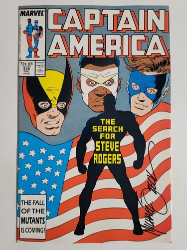 Captain America #336 Marvel 1987 NM- 9.2 Signed by Mike Zeck w/COA The ...