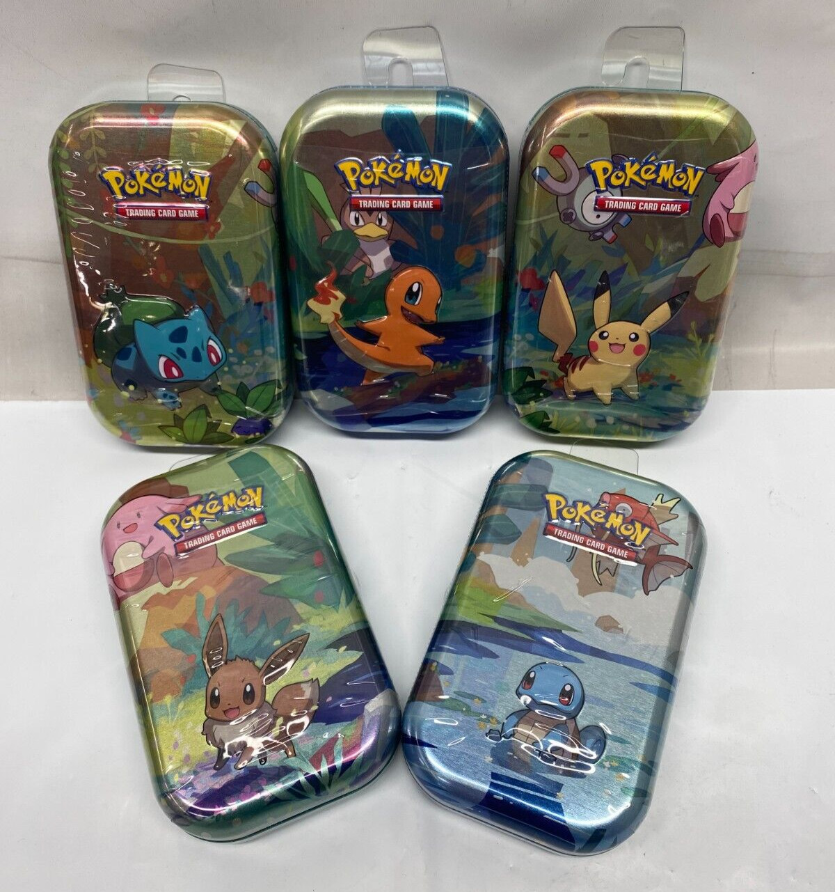 Pokemon TCG: Kanto Friends Mini Tin - Bundle of 5 Different Tins - SEALED