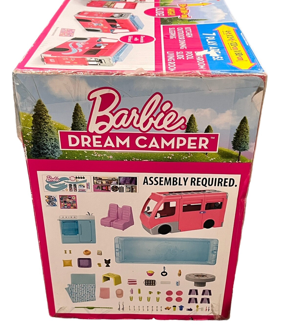 Barbie Dream Camper Vehicle Playset Pink 60+ pieces - HCD46 NEW | eBay